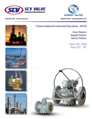 Pressure Balanced Lubricated Plug Valves | Energy Valves